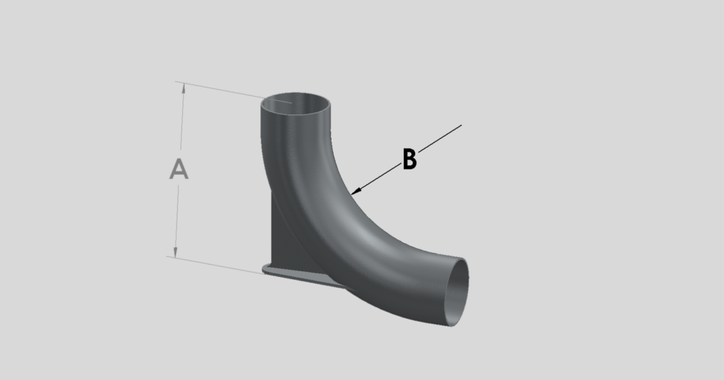 88° Long Radius Bend – Heel Rest - Hargreaves Foundry Drainage