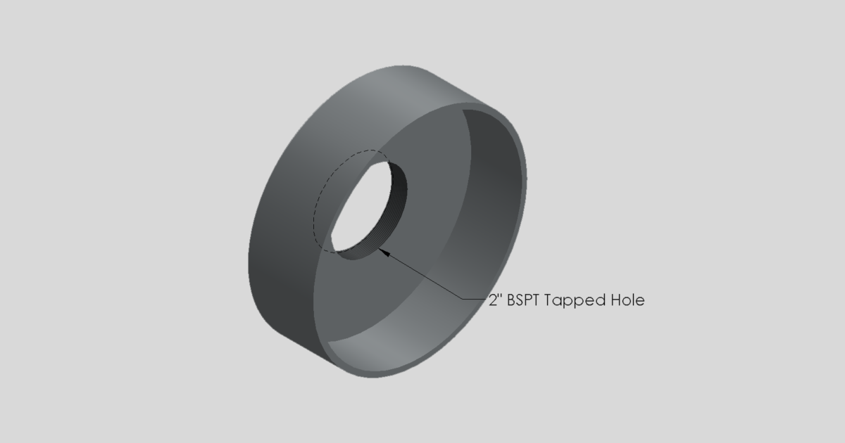 Blank End – Drilled And Tapped - Hargreaves Foundry Drainage